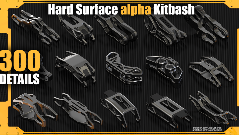 Sci-Fi Hard Surface "Alpha" KITBASH 300 DETAILS