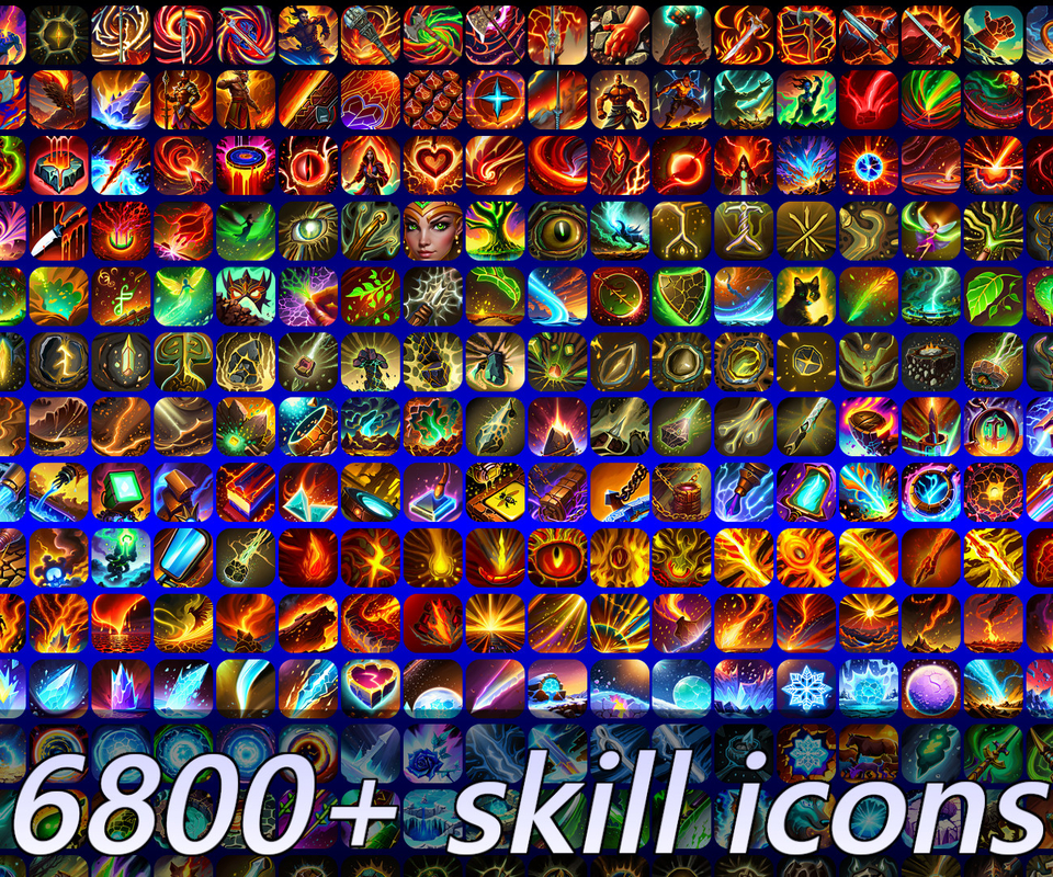 6800+ Skill Icons Bundle