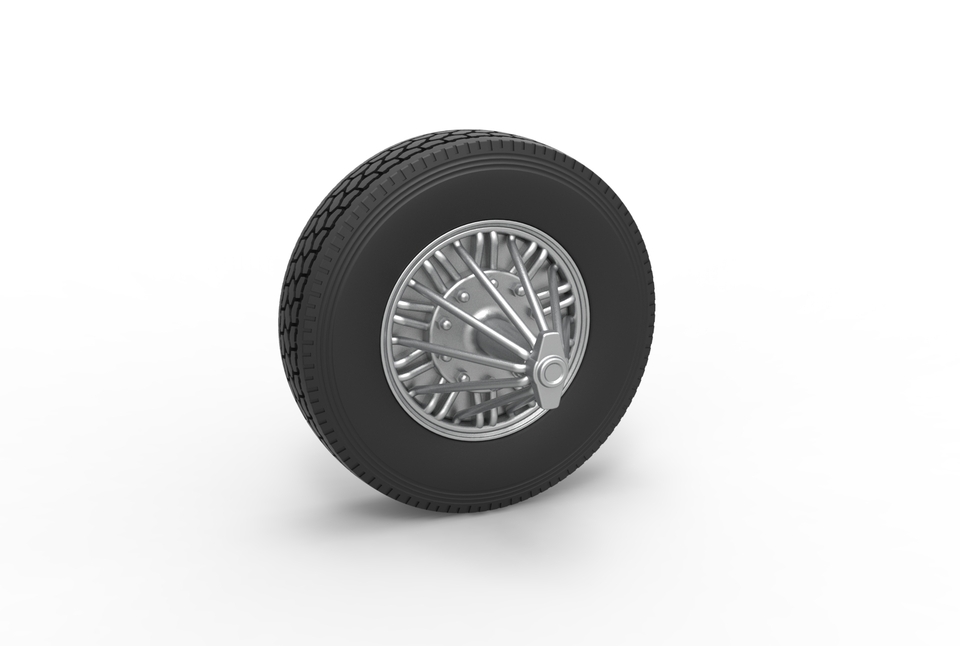 Front custom Slab wheel of semi truck 1:25