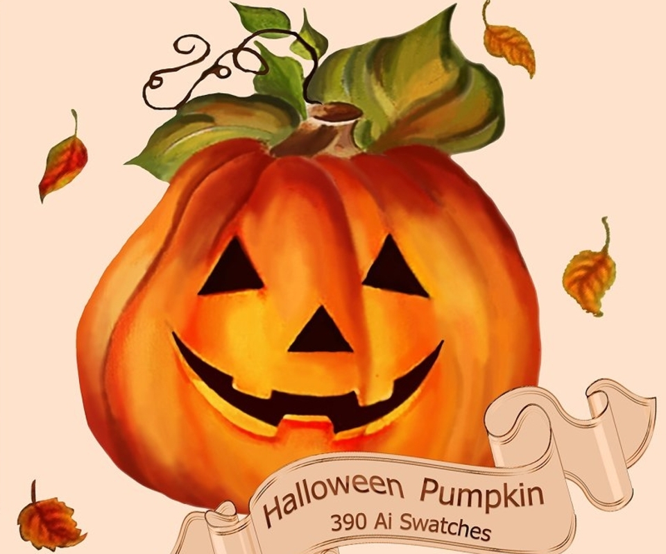 Halloween Pumpkin Illustrator Swatches