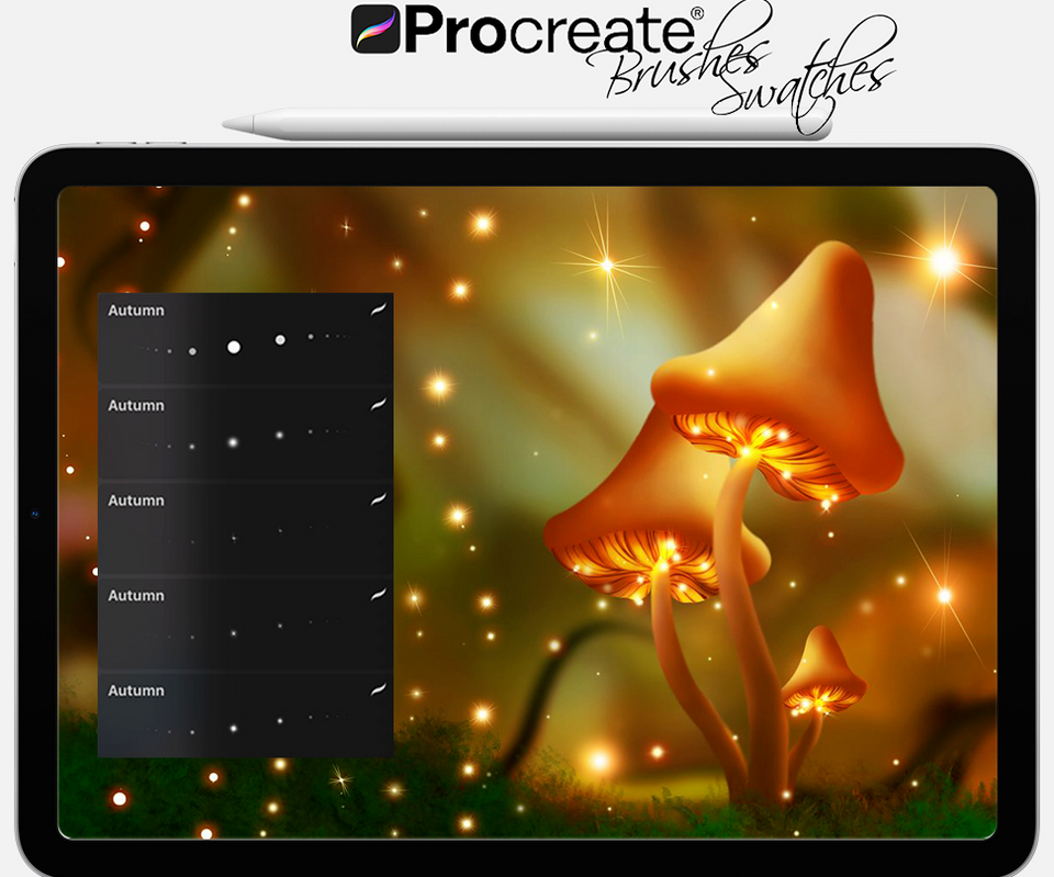 Autumn Cartoon Brushes & Swatches for Procreate