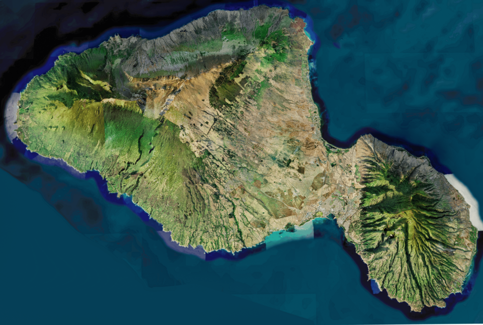 Maui island full 3d model terrain