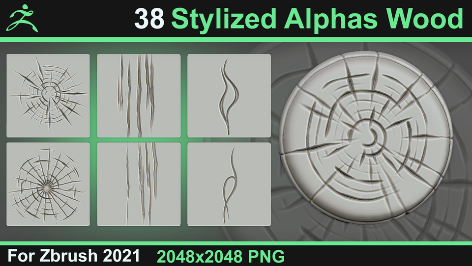 Stylized Alphas Wood