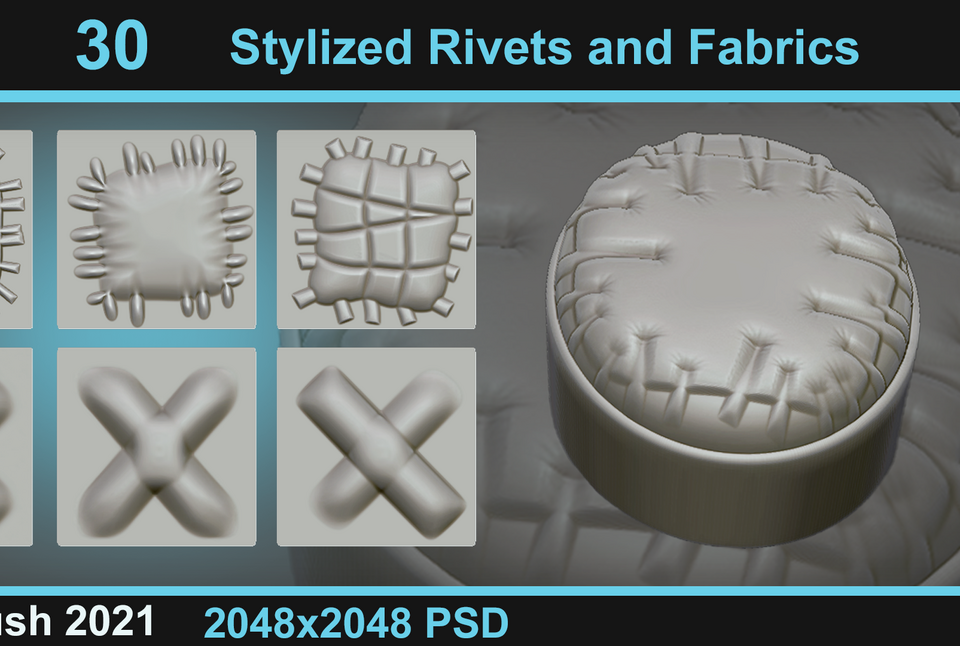Stylized Rivets and Fabrics