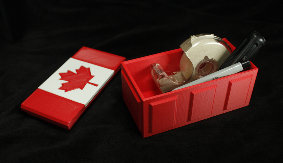 Canadian Flag Storage Box Canada Canuck