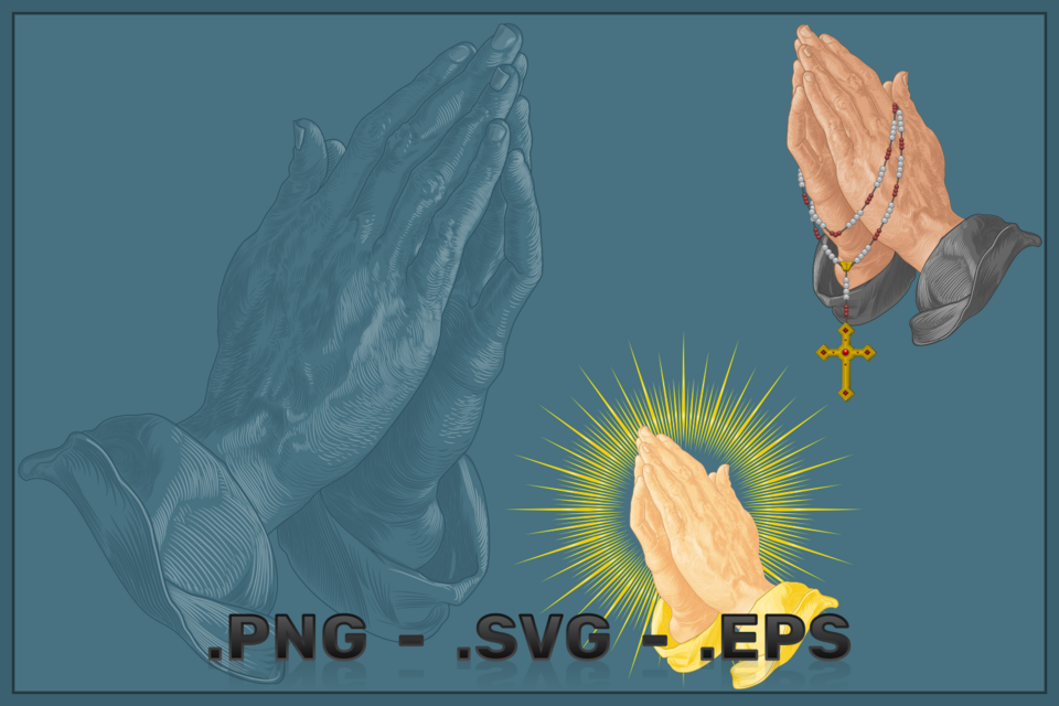 Vector Design Of Praying Hands