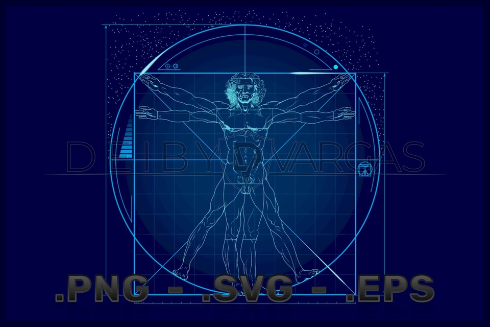 Vitruvian Man Vector Designs