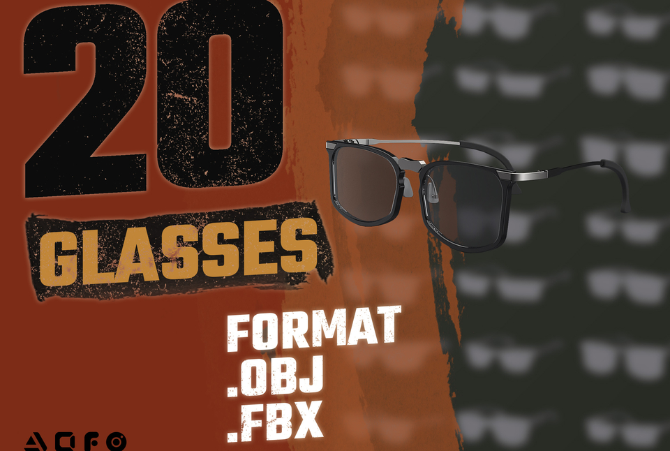 20 GLASSES (aviator, wayfarer, square, ...)