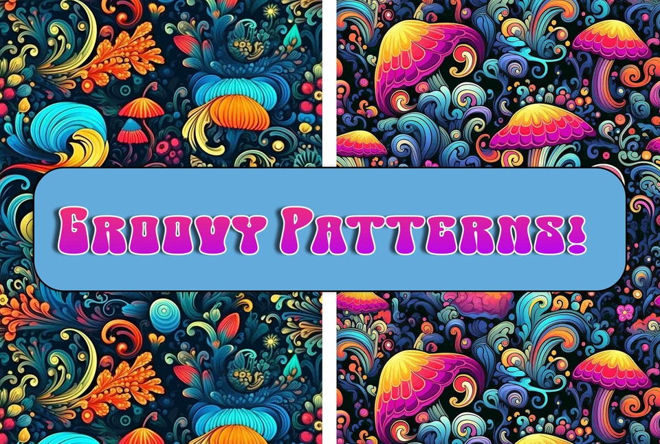 18 Groovy Patterns - Inspired by Psychedelia