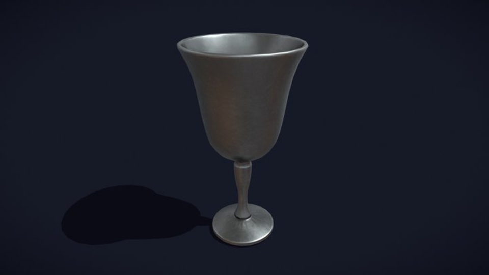 Fluted Pewter Cup