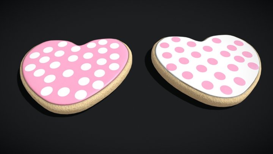 Spotted Heart Cookies