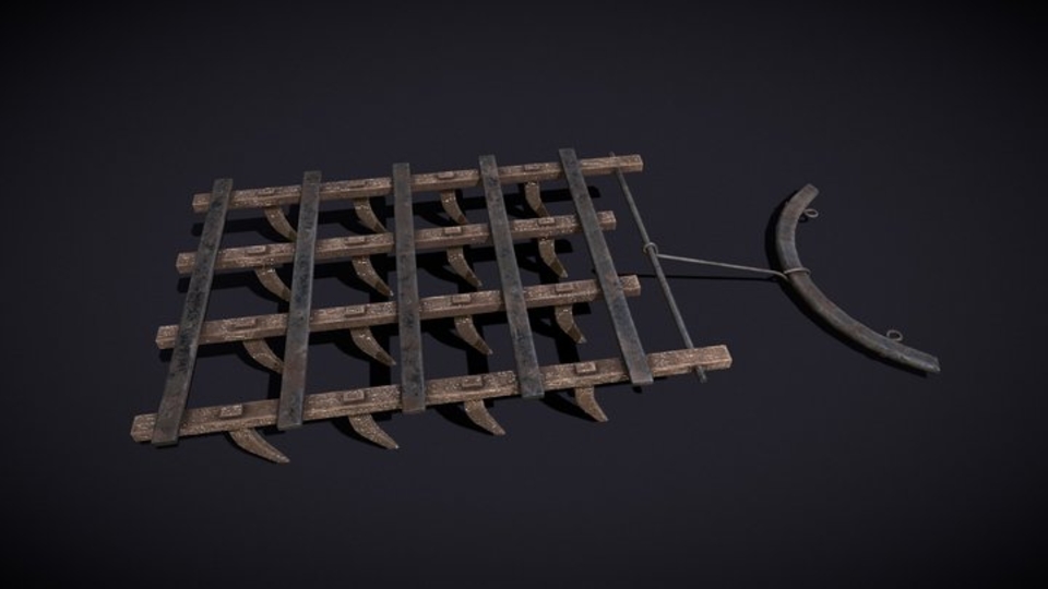 Medieval Pull Farming Plow