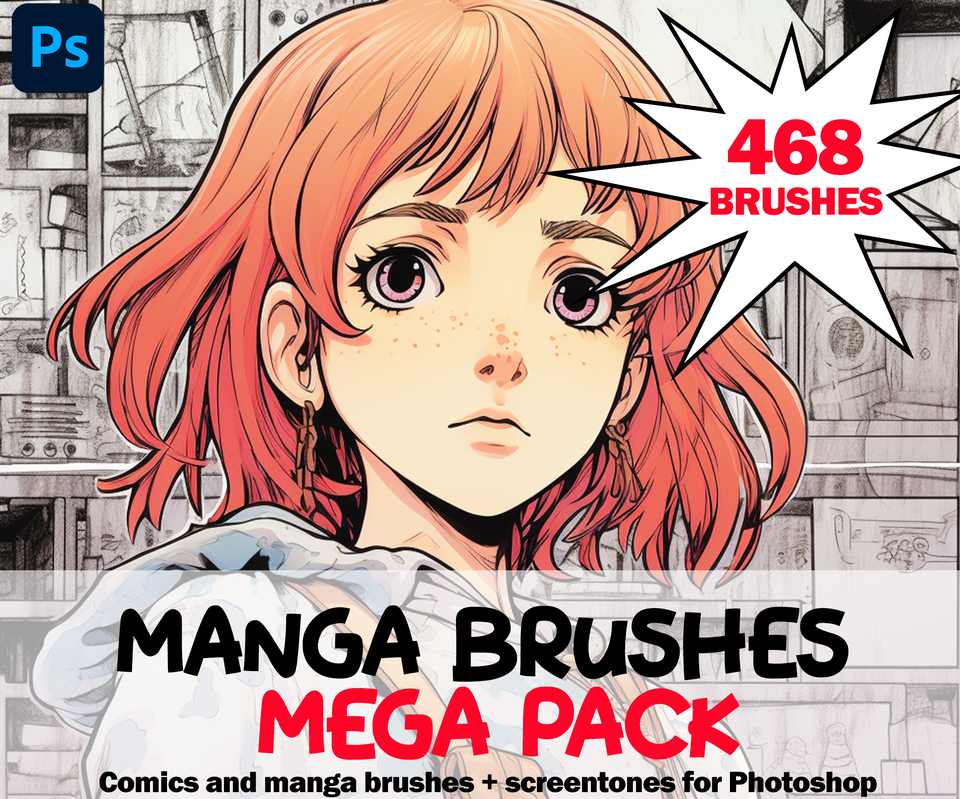 Manga Mega Brush Pack for Photoshop
