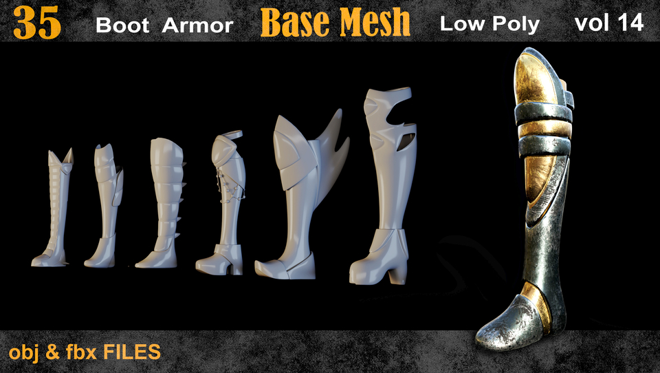 35 Boot Armor Base Mesh vol 14