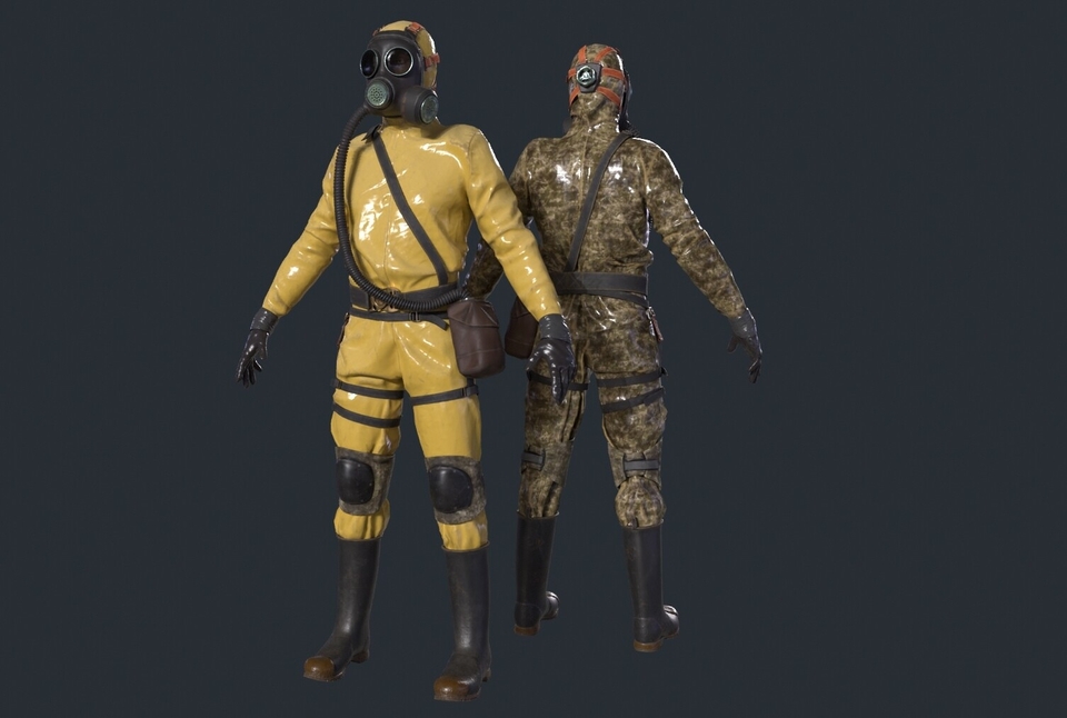 Hazmat Suit Soldier with Rig