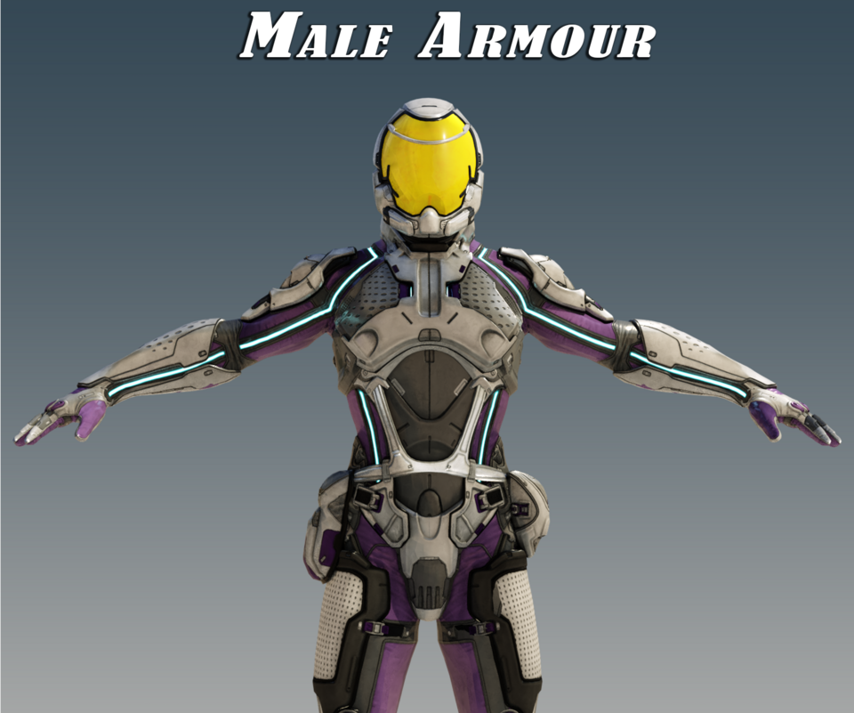 Male Armor Realistic and Fully Rigged