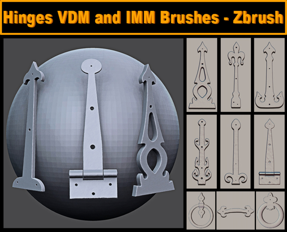 Hinges VDM and IMM Brushes - Zbrush