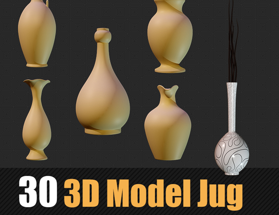 30 3D Jug Models In Maya For Game And Animation