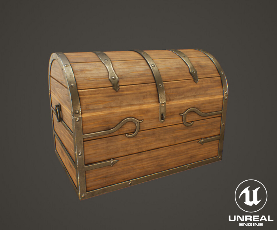 Medieval Treasure Chest - Wooden Chest VII