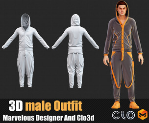 5 Medieval Gorgets/Marvelous Designer-models