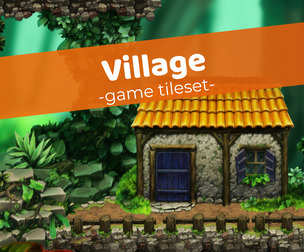 2D Hand Painted - Town Tileset