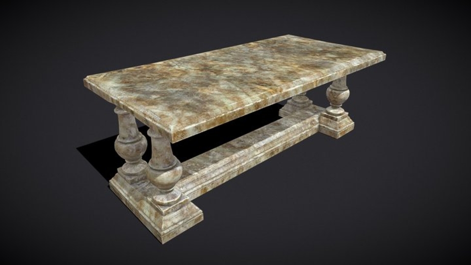 Long Marble Table