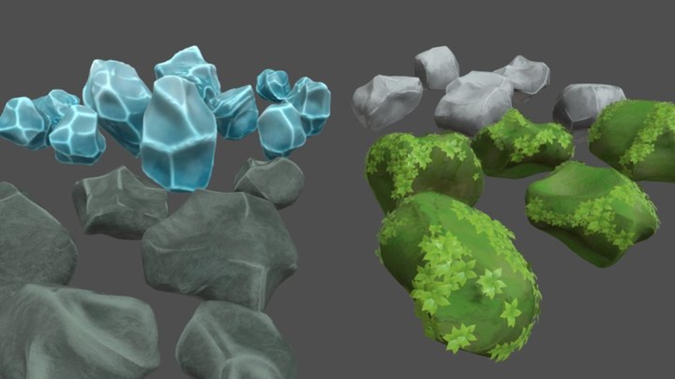 Stylized Rock for Cartoon