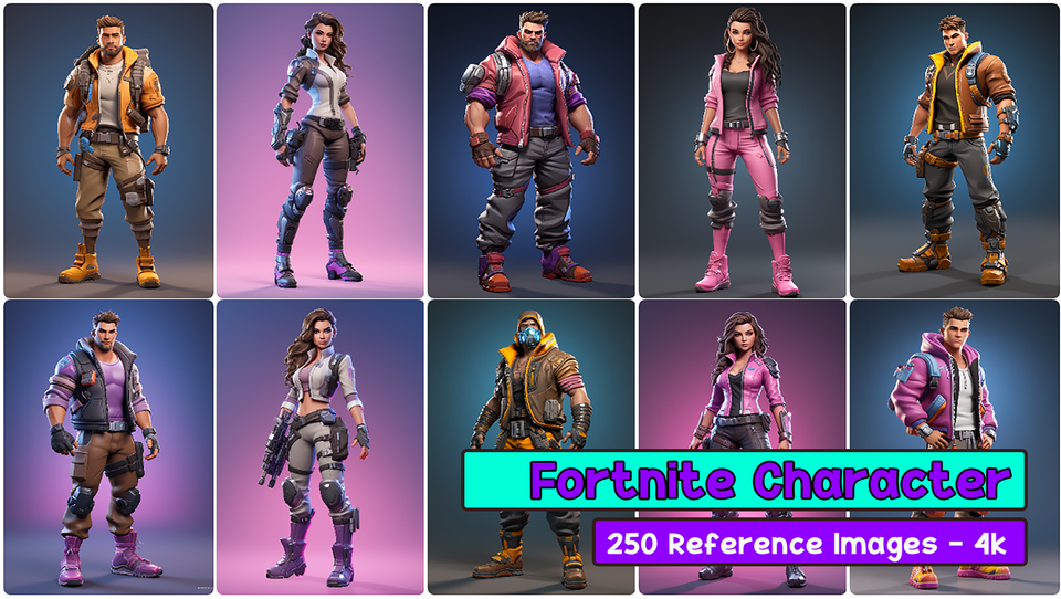 Fortnite Character / 250 Reference Images / 4k