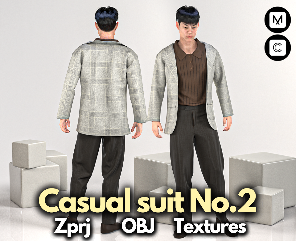 Casual suit No.2 : ZPRJ+OBJ+FBX+Texture