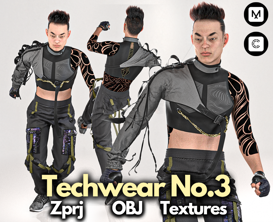 Techwear No.3: ZPRJ+OBJ+FBX+Texture