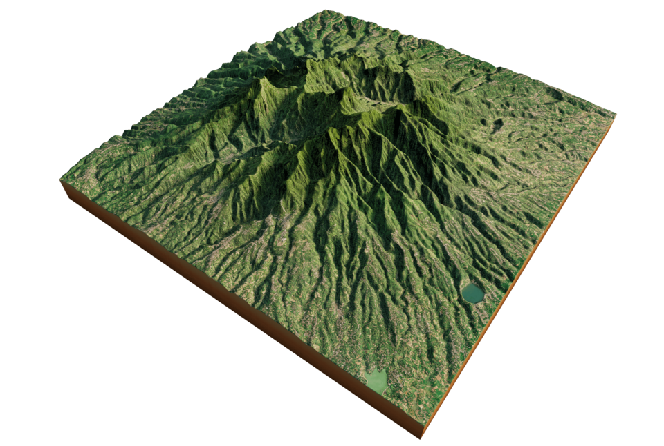 Mount muria 3d model terrain
