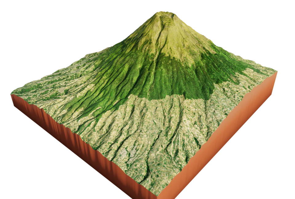 Mount Sumbing 3d model terrain