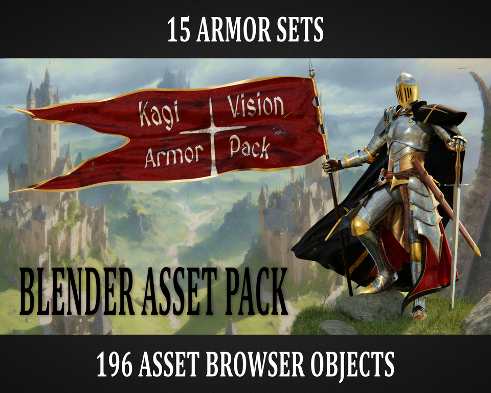 Blender Asset Pack - Kagi Vision Armor Pack