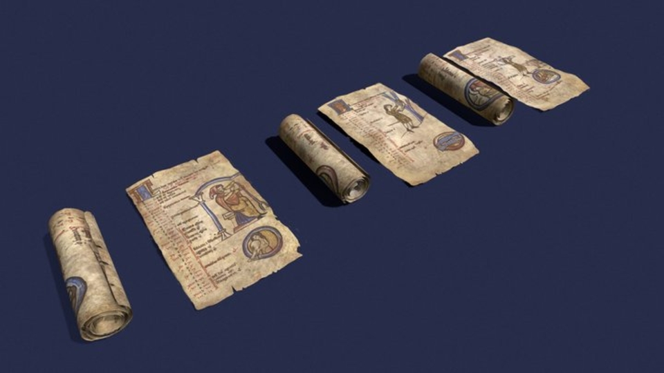 Nov Feb Jan Manuscript Medieval Scrolls