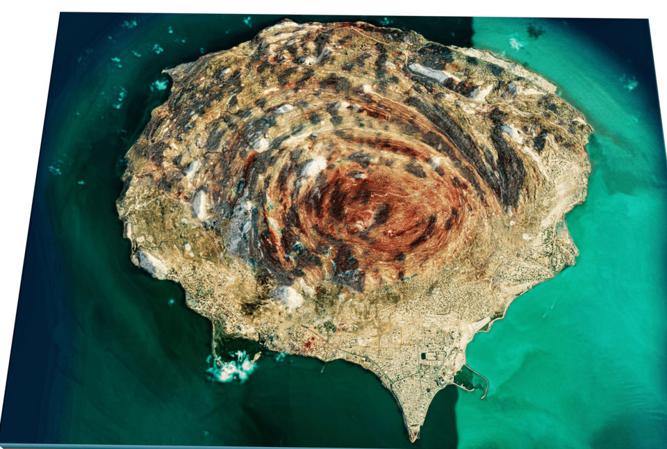 Hormuz Island 3d model terrain