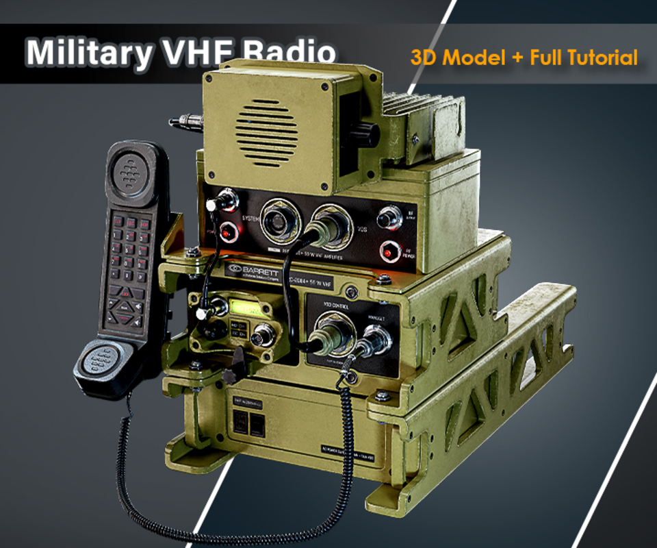 Military VHF Radio / Full Tutorial + 3D File