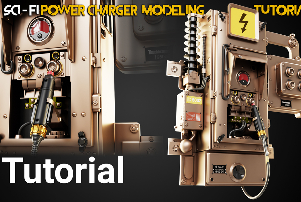 Sci-fi Power Charger Modeling Process Tutorial