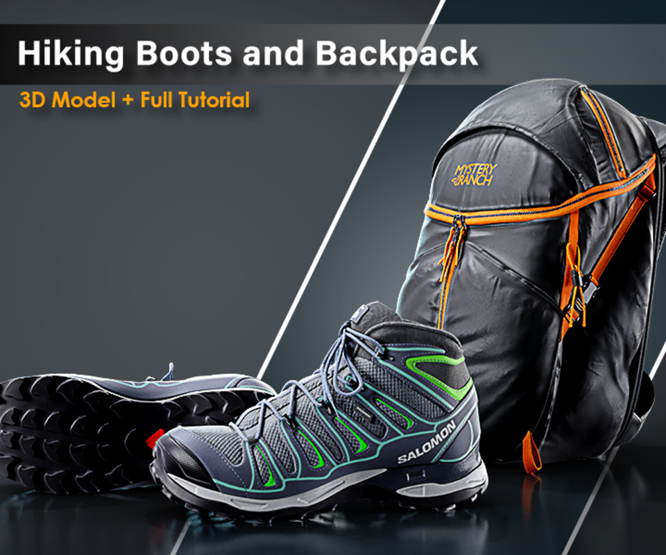 Hiking Boots Backpack / Full Tutorial + 3D Model