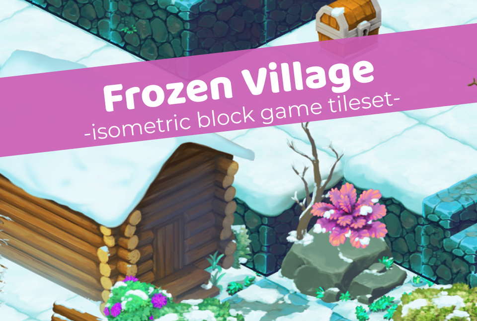 Frozen Village - Isometric Block Tileset