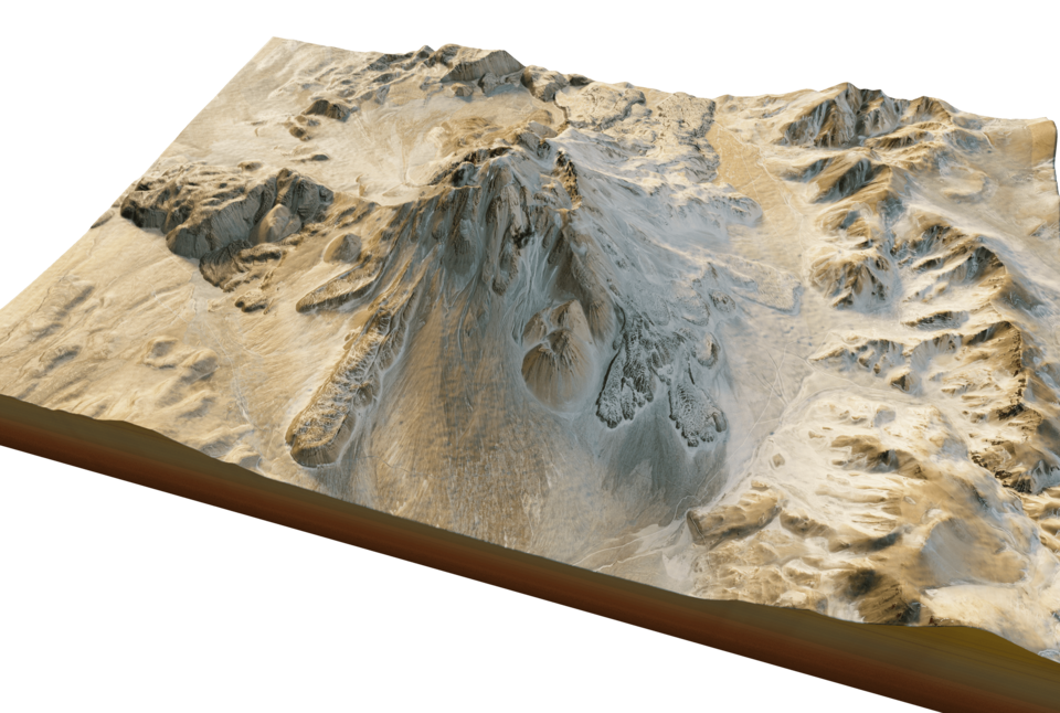 Socompa Volcano 3d model terrain