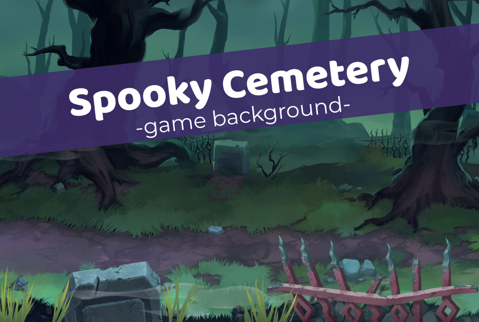 Spooky Cemetery - Game Background