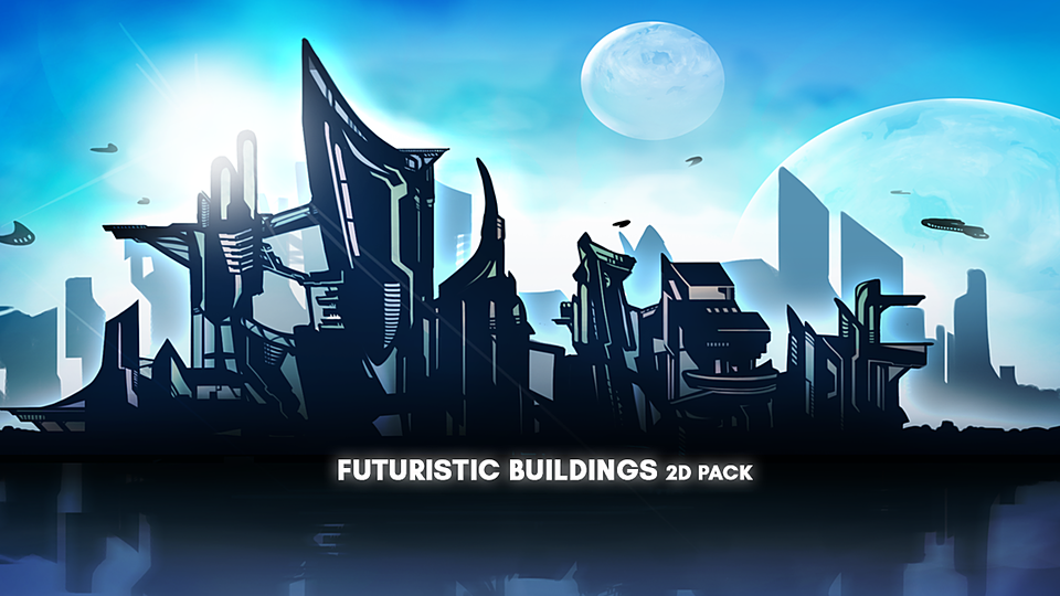 Futuristic City 2D Asset Pack