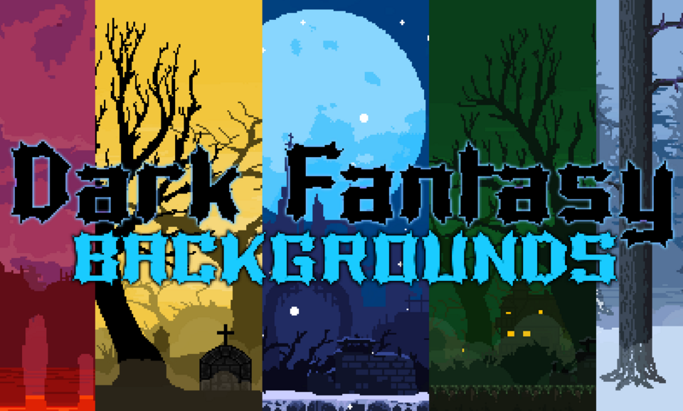2D Pixel Art DARK FANTASY Backgrounds