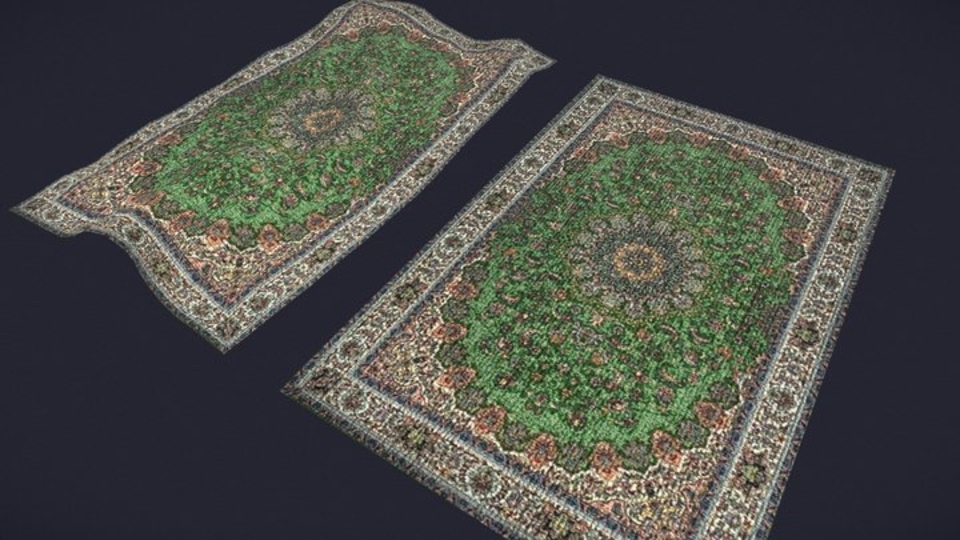 Medieval Green Design Tapestry