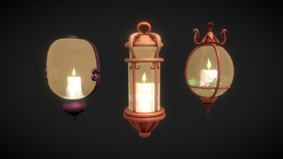 Stylized Fantasy Floating Lamp for Halloween