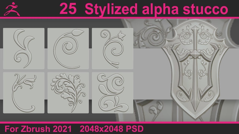 Stylized alpha stucco