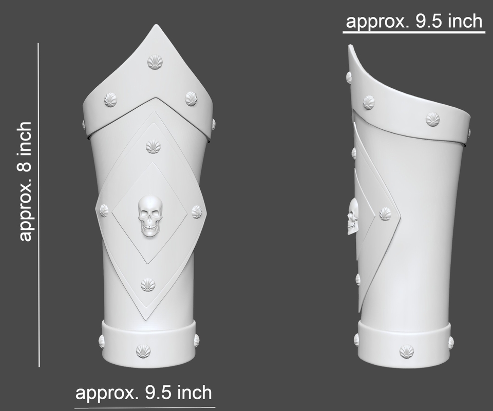 Skull Bracers 3D Printable