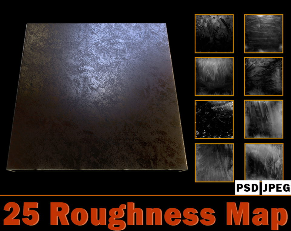 25 Roughness Maps 2K