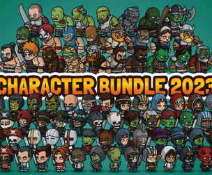 Chibi Crusader Knights 2D Game Character Sprite