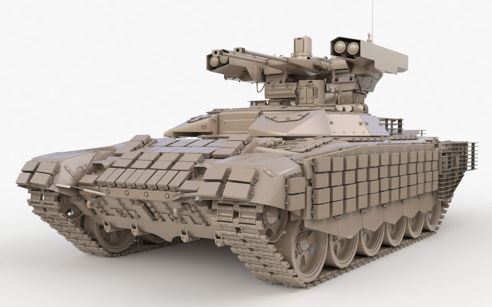 Tank Terminator BMPT 72 War Clay 3D model